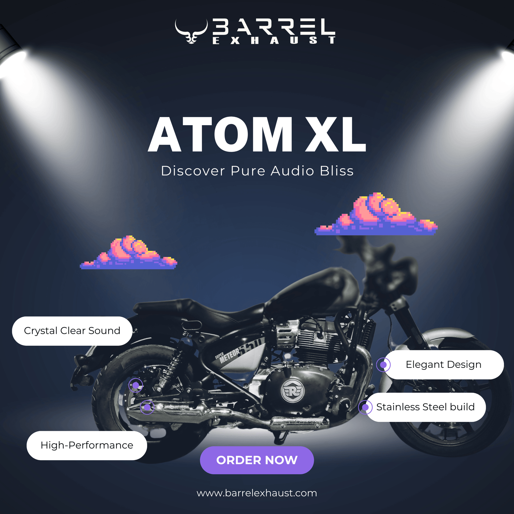 Barrel ATOM XL for SM 650 & Shotgun 650 – Barrel Exhaust