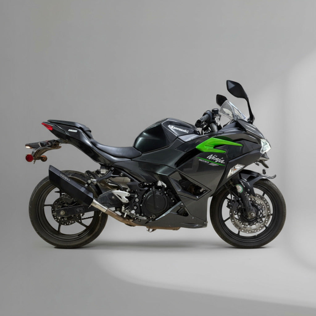 Barrel Rogue Ninja 500 with link pipe – Barrel Exhaust