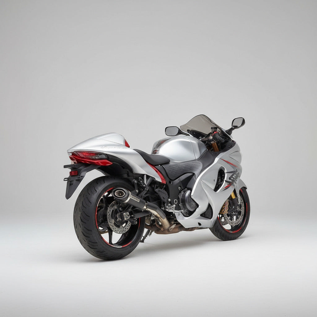 Outlaw 2.0 Slipons with Link Pipe for Suzuki Hayabusa Gen 3 – Barrel ...